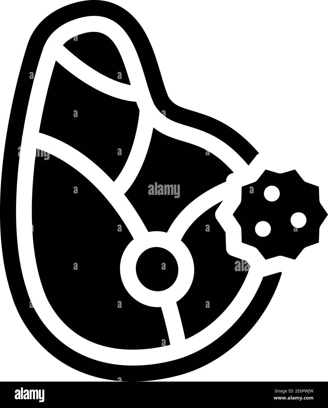 meat allergy glyph icon vector illustration flat Stock Vector Image ...