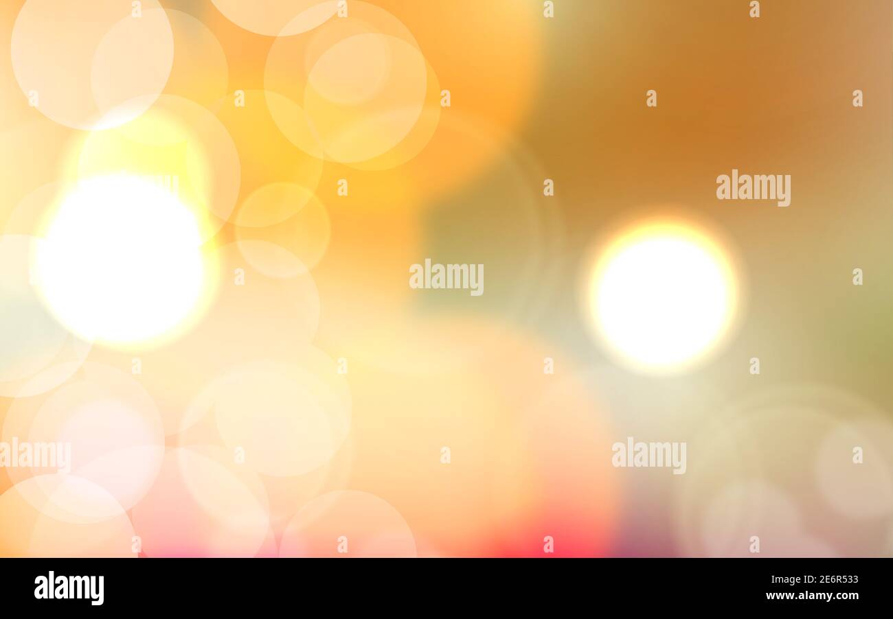 Abstract light golden gradient pink festive bokeh background with ...