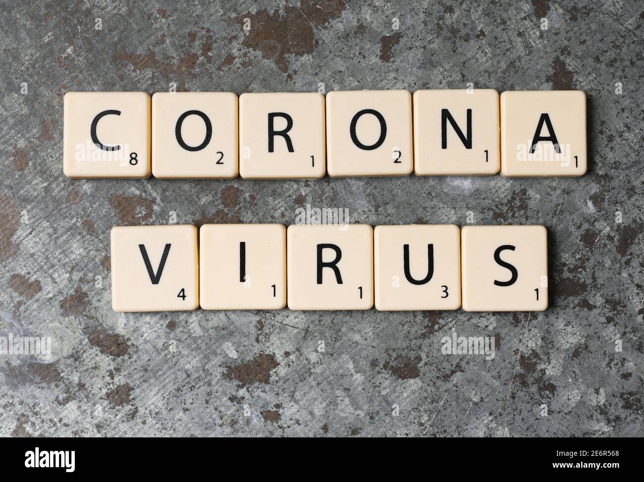 MOTALA, SWEDEN- 9 DECEMBER 2020: Someone who wrote the word Corona in ...