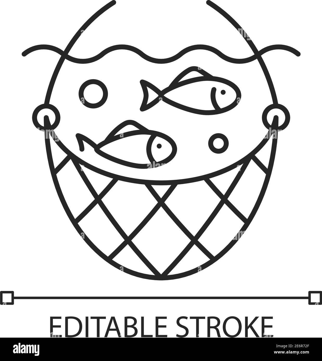 Fishing net linear icon Stock Vector Image & Art - Alamy