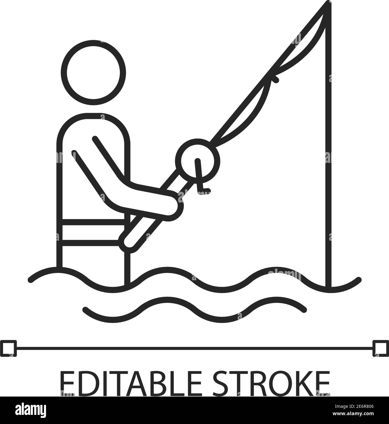 Wade fishing linear icon Stock Vector Image & Art - Alamy