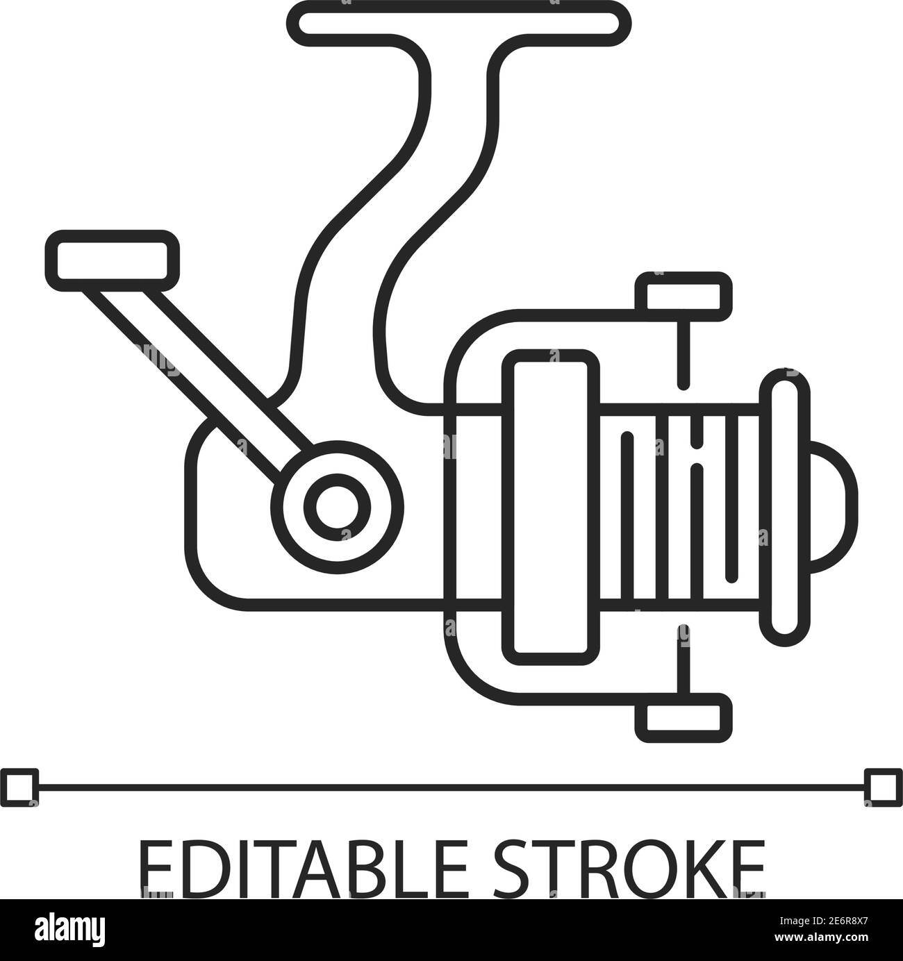 Fishing reel linear icon Stock Vector Image & Art - Alamy