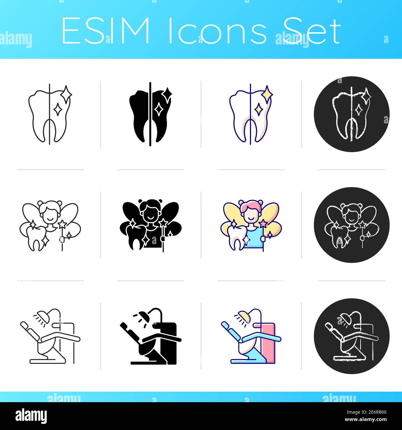 Dentistry method and practice icons set Stock Vector Image & Art - Alamy