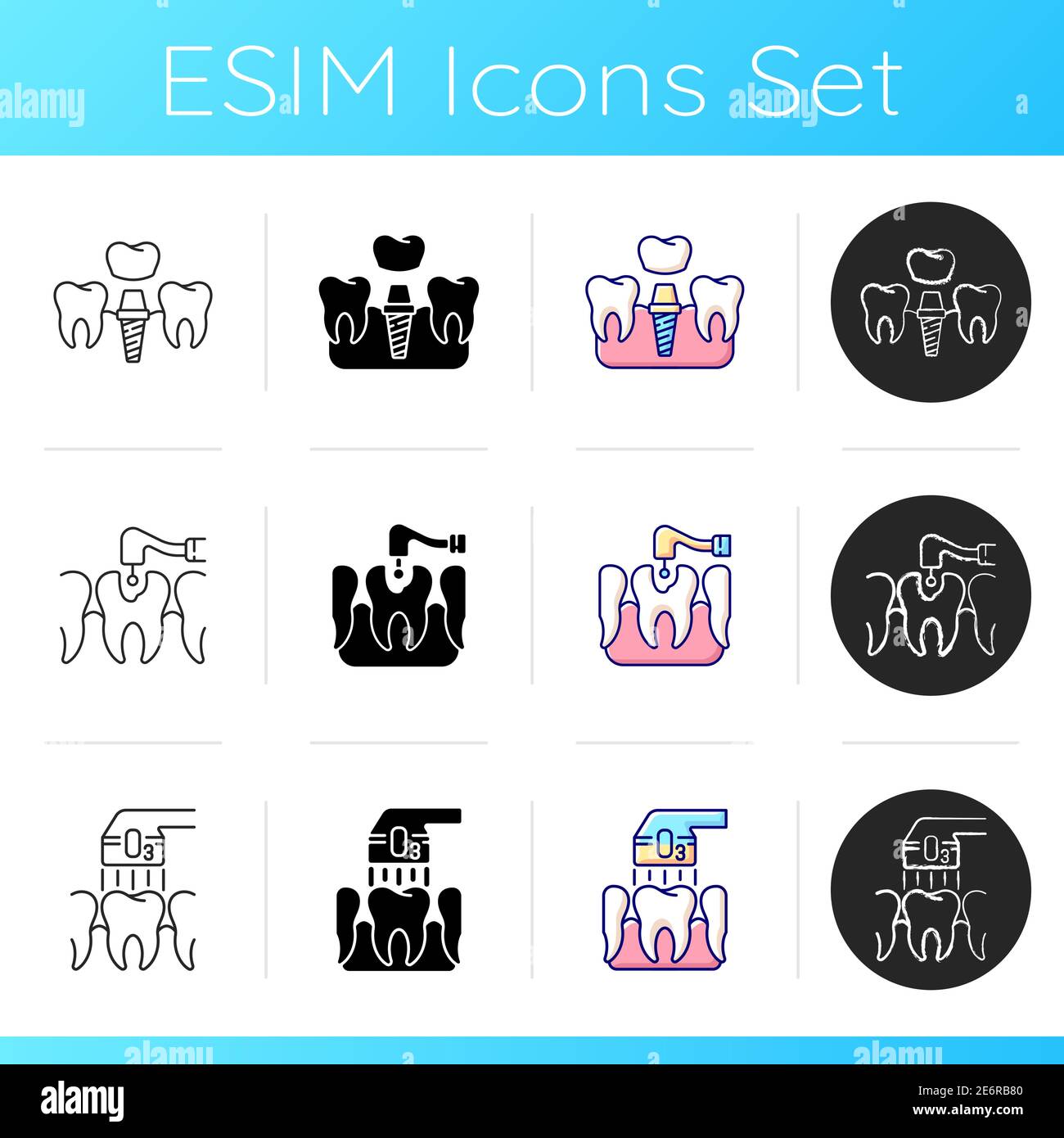 Dental Instruments icons set Stock Vector Image & Art - Alamy