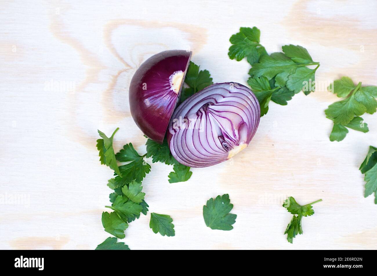 Sliced red onion in closeup hi-res stock photography and images - Alamy