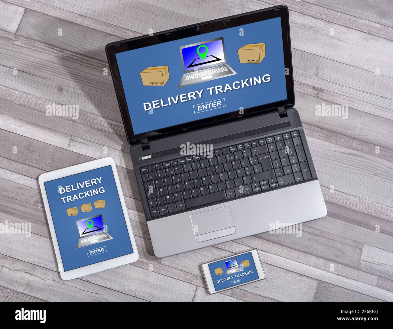 Devices package tracking hi-res stock photography and images - Alamy