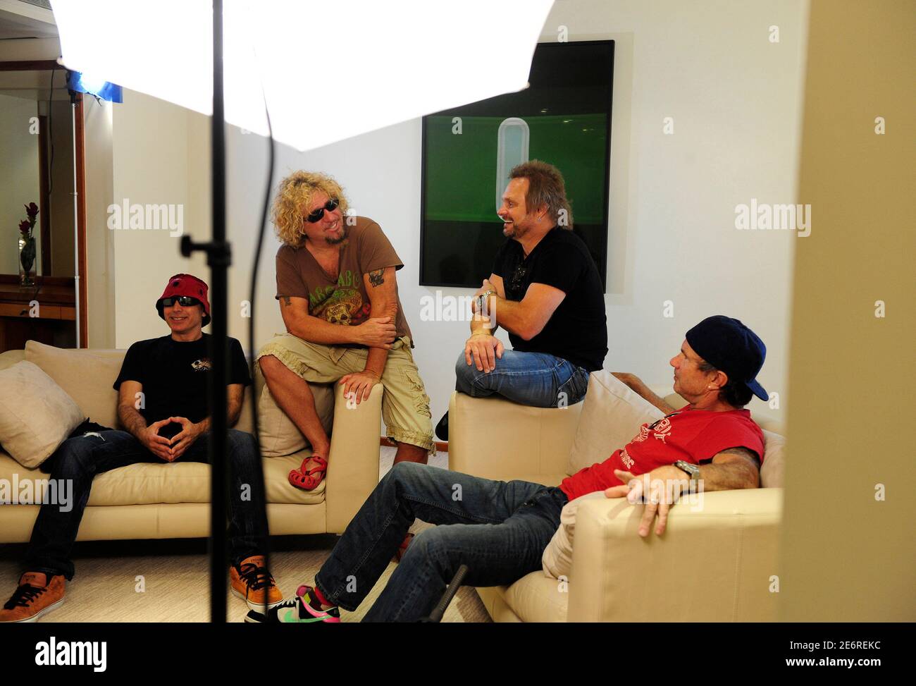 Joe satriani and sammy hagar of van halen hi-res stock photography and ...