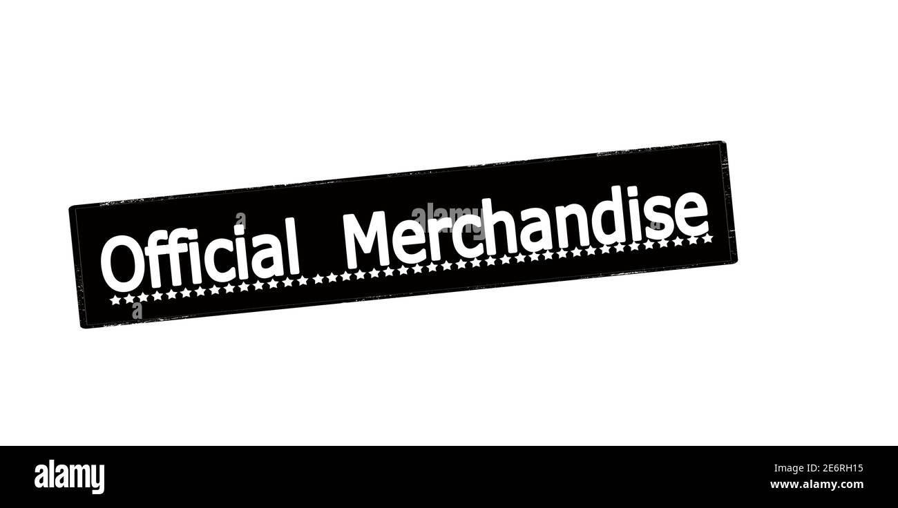 Rubber stamp with text official merchandise inside, vector illustration ...