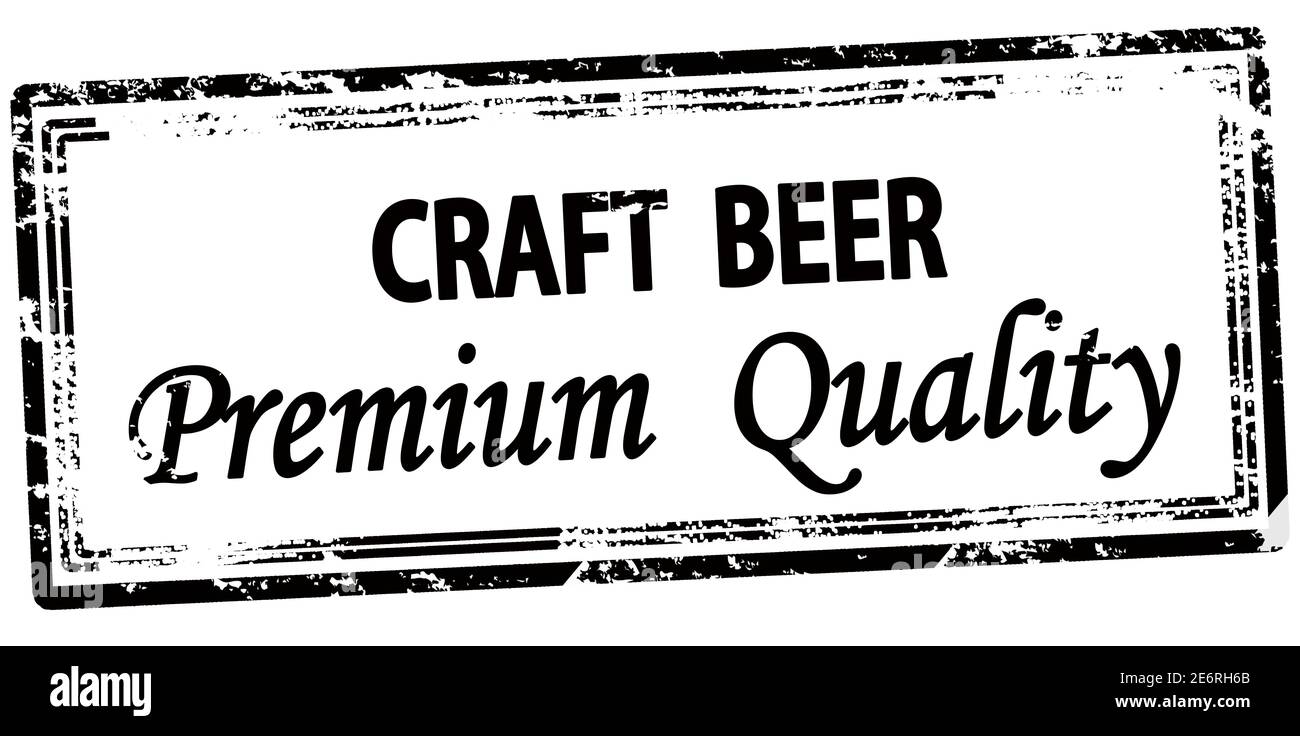 Rubber stamp with text craft beer inside, vector illustration Stock ...