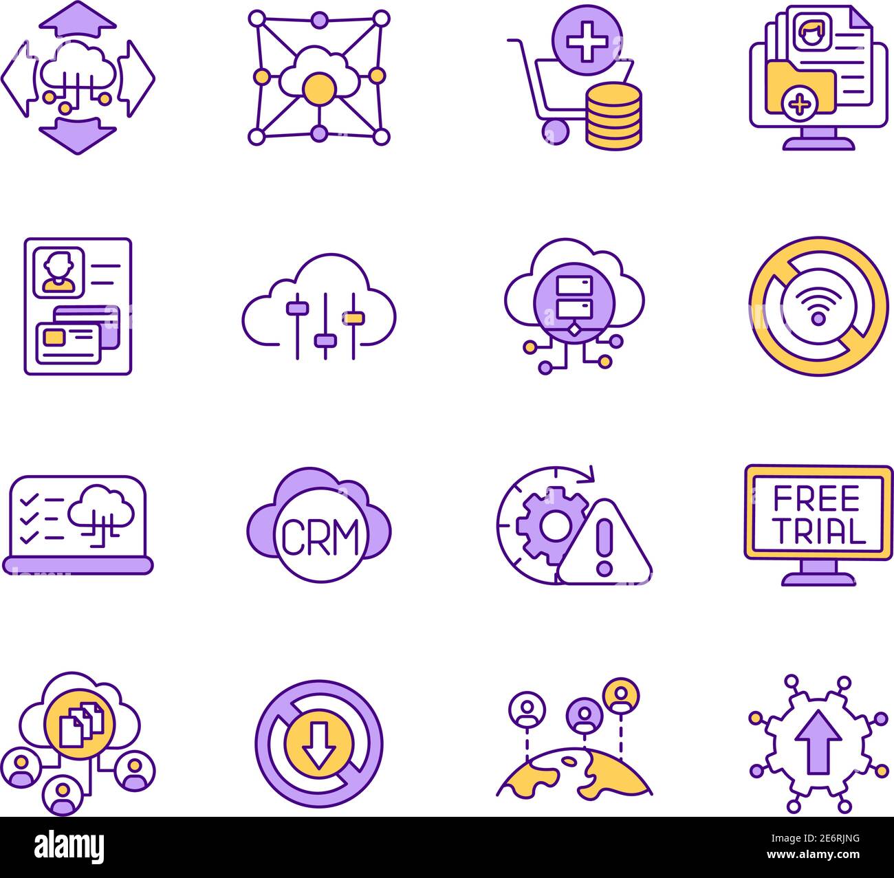 IoT services RGB color icons set Stock Vector Image & Art - Alamy