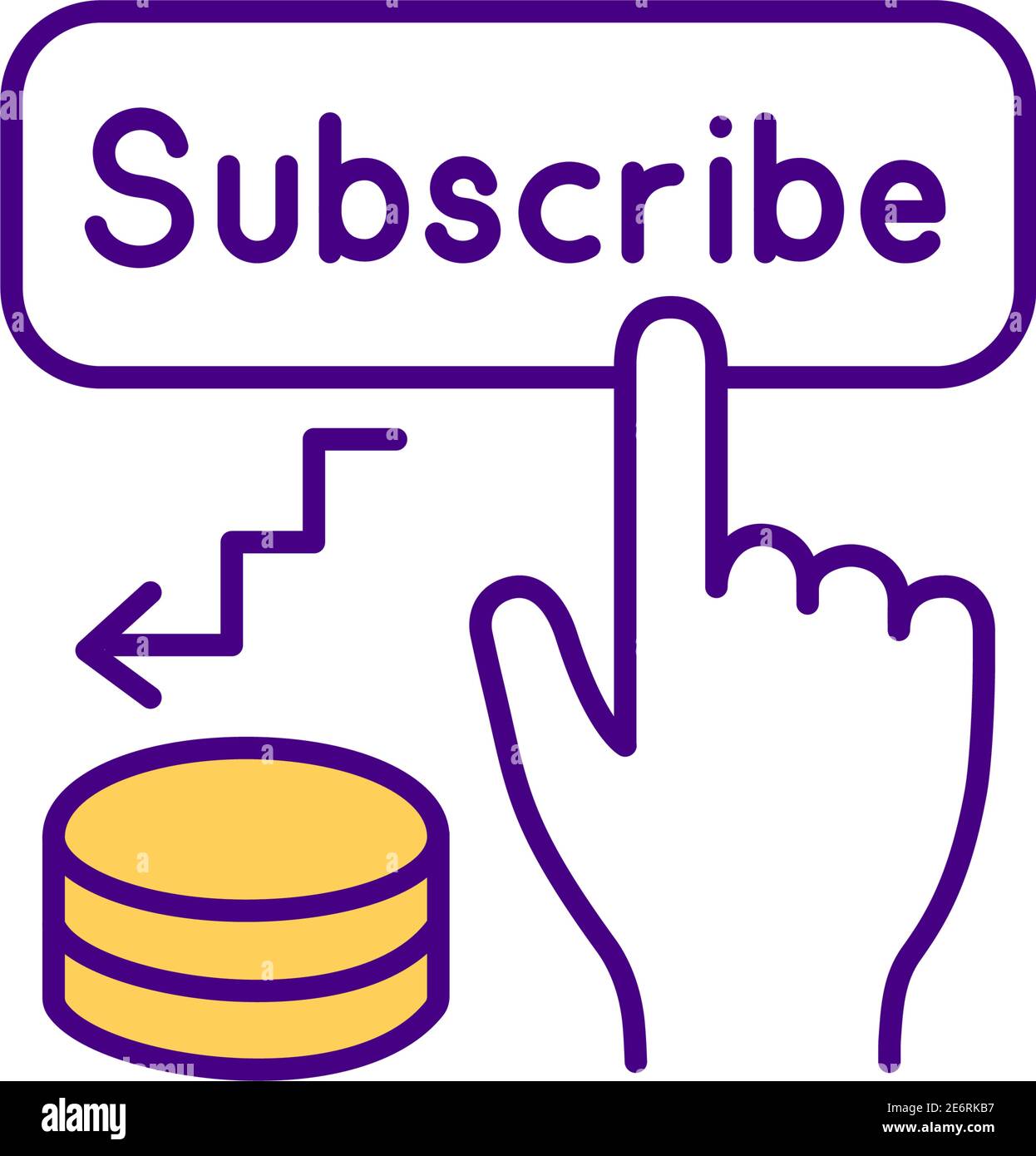 Making money with subscriptions RGB color icon Stock Vector Image & Art ...