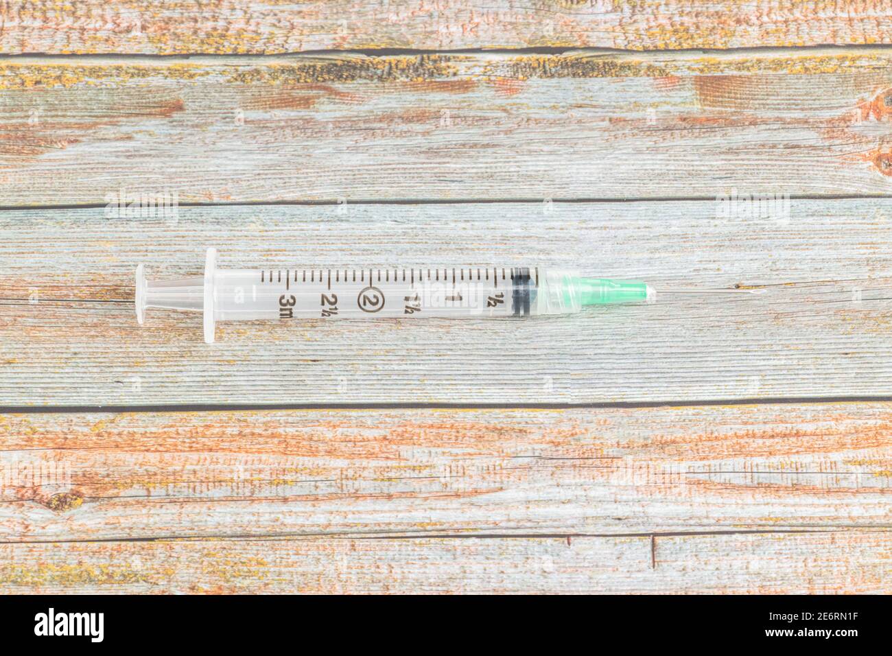 A close-up shot with selective focus of a hygienic single-use plastic ...