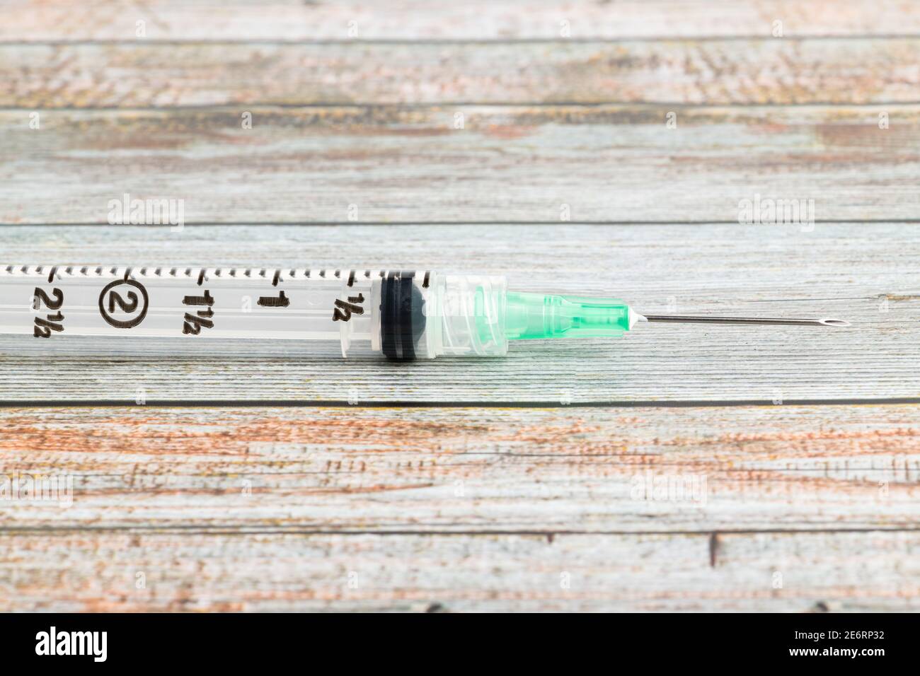 A close-up shot with selective focus of a hygienic single-use plastic ...