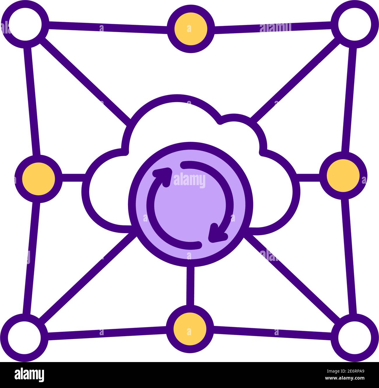 Cloud-based storage service RGB color icon Stock Vector Image & Art - Alamy