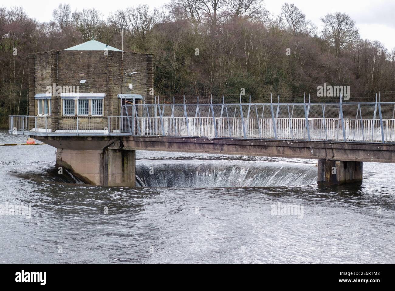 The overflow at Tittesworth reservoir, Meerbrook, Leek, Staffordshire ...