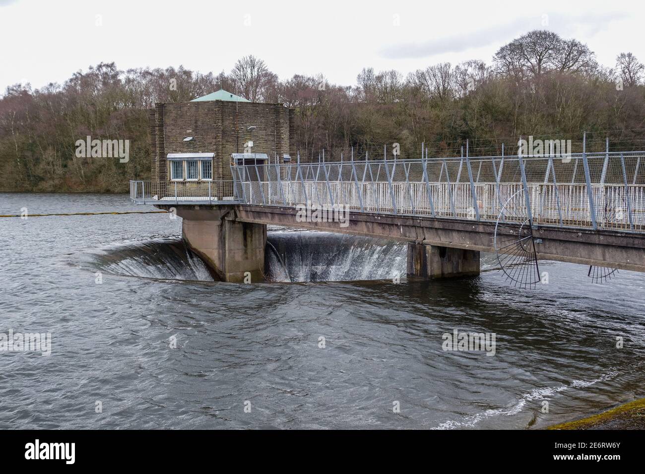 The overflow at Tittesworth reservoir, Meerbrook, Leek, Staffordshire ...