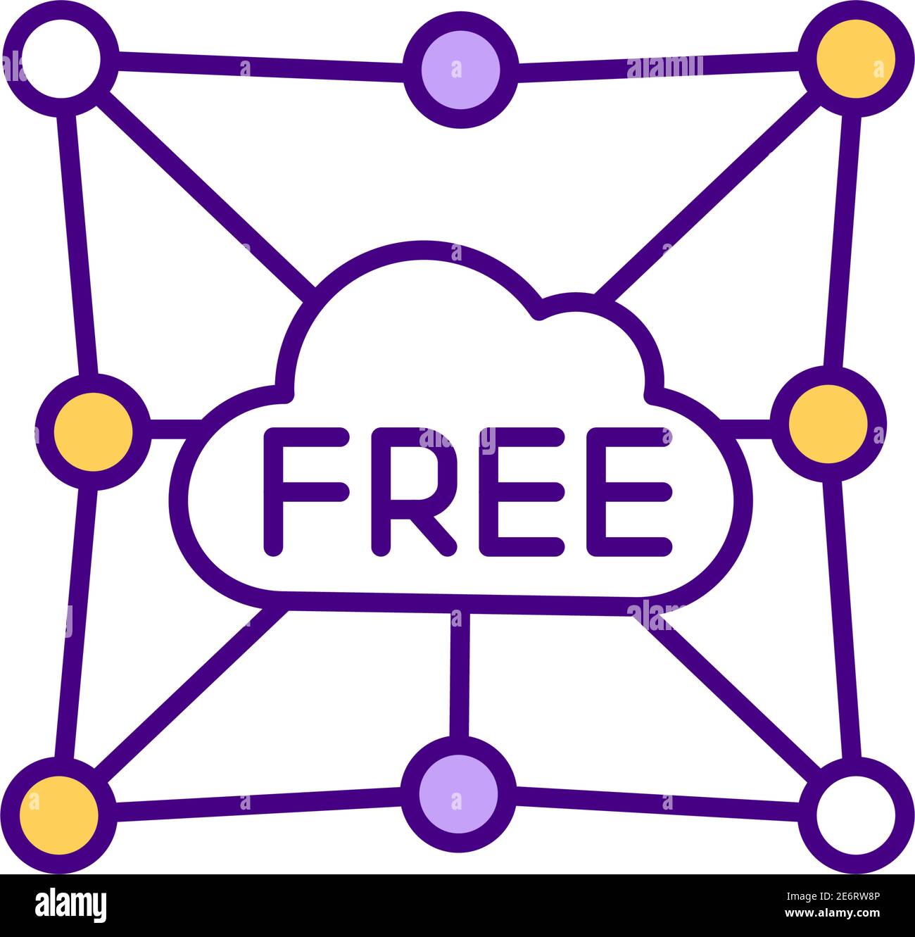 Free cloud computing usage RGB color icon Stock Vector Image & Art - Alamy