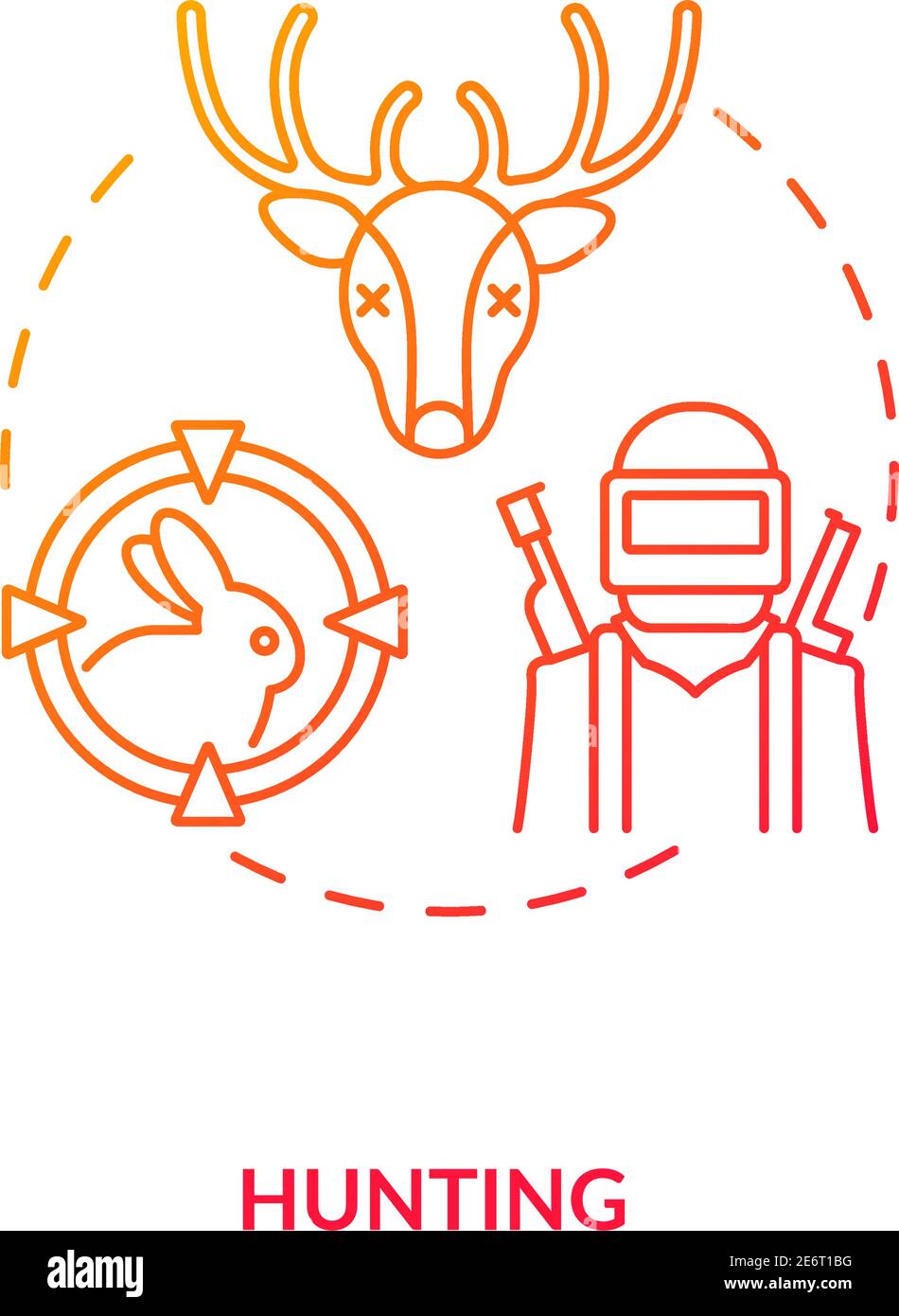 Hunting red gradient concept icon Stock Vector Image & Art - Alamy