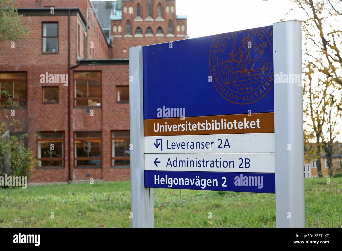 Exterior university library lund university hi-res stock photography ...