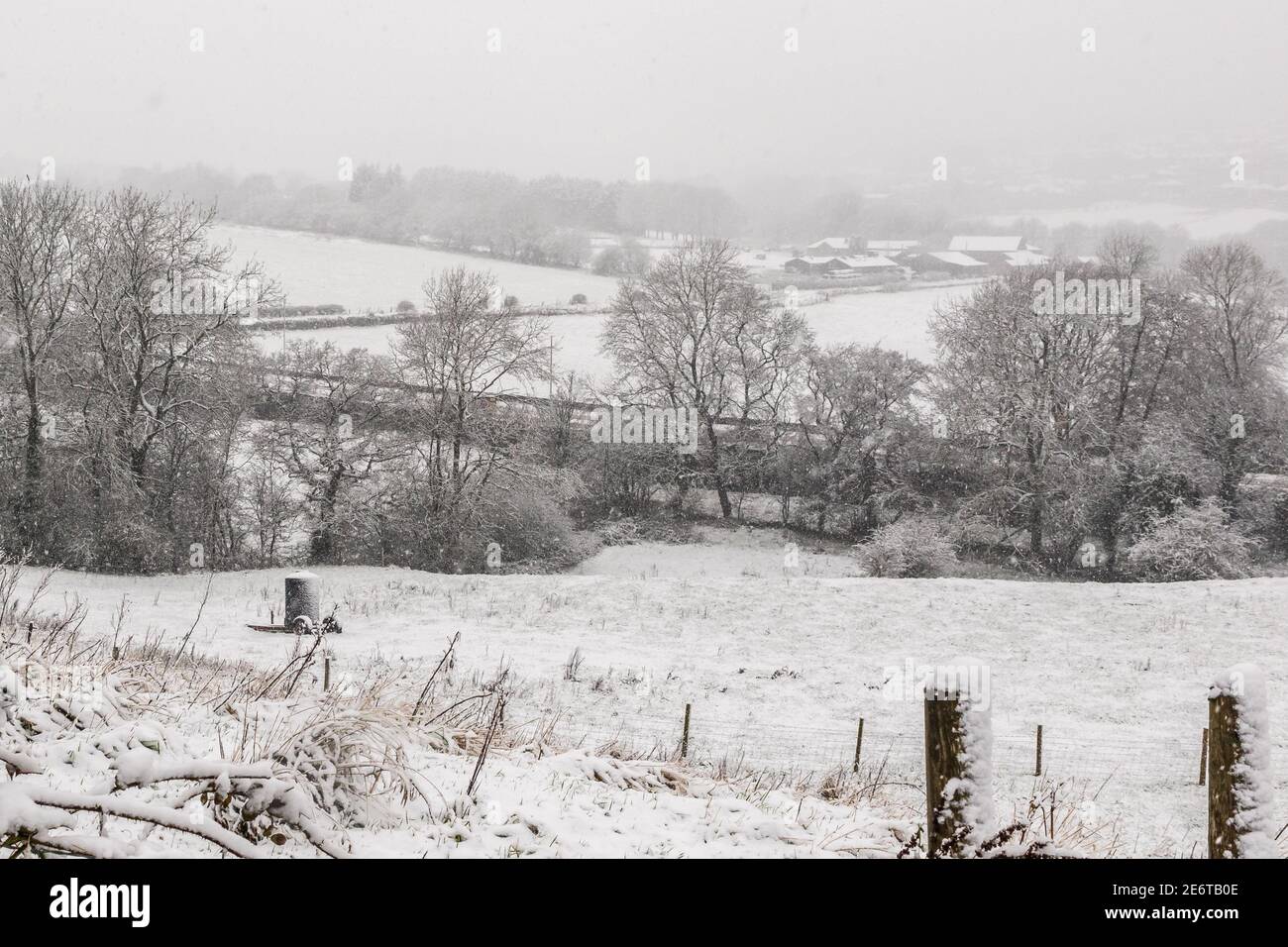 Snow covers the landscape, Yorkshire UK Stock Photo - Alamy