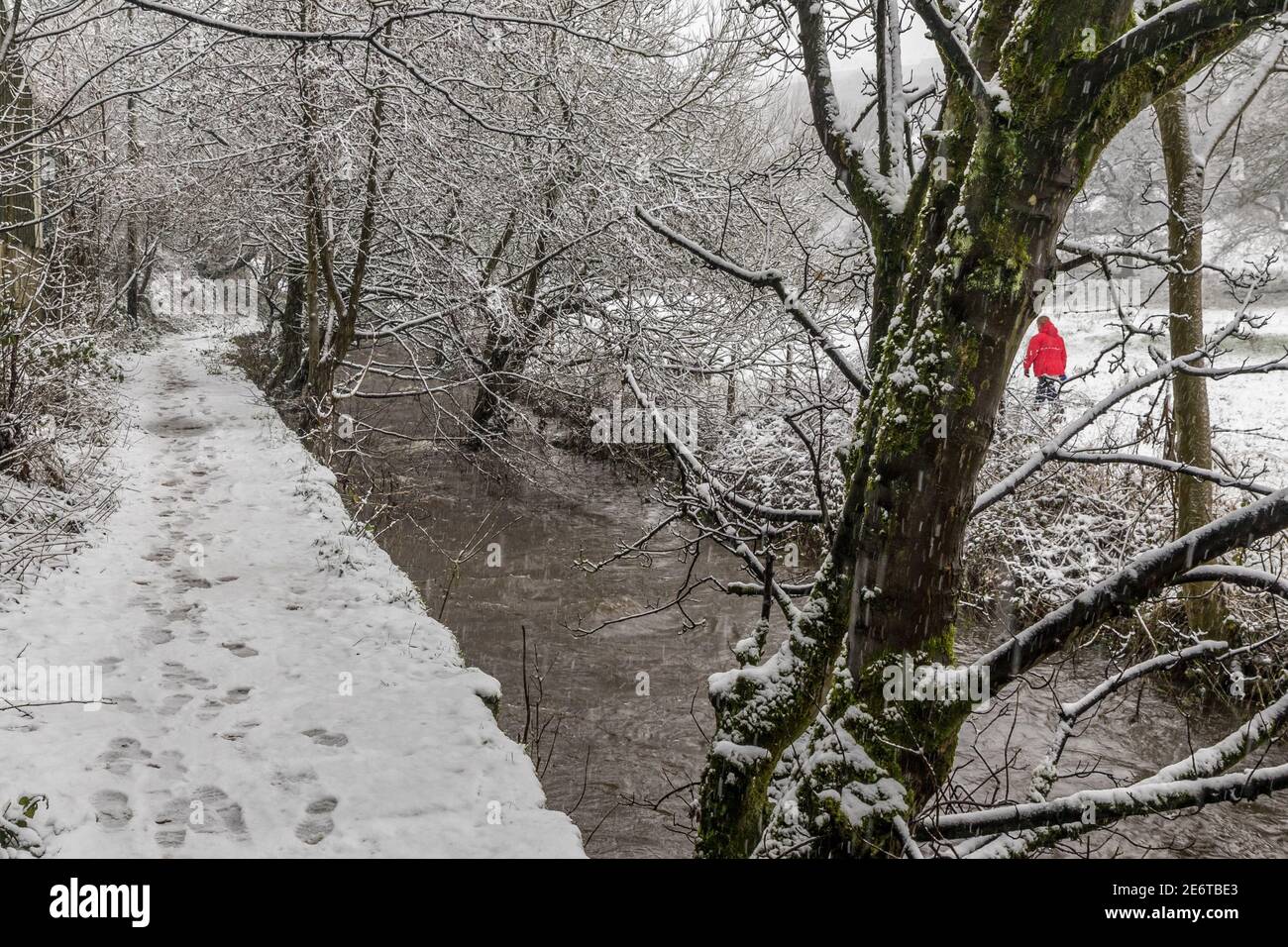Snow covers the landscape, Yorkshire UK Stock Photo - Alamy