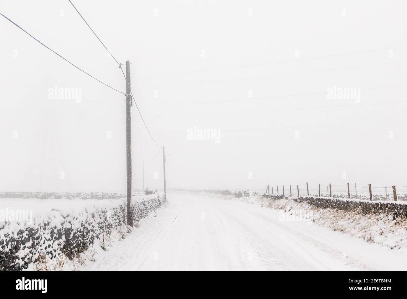 Snow covers the landscape, Yorkshire UK Stock Photo - Alamy