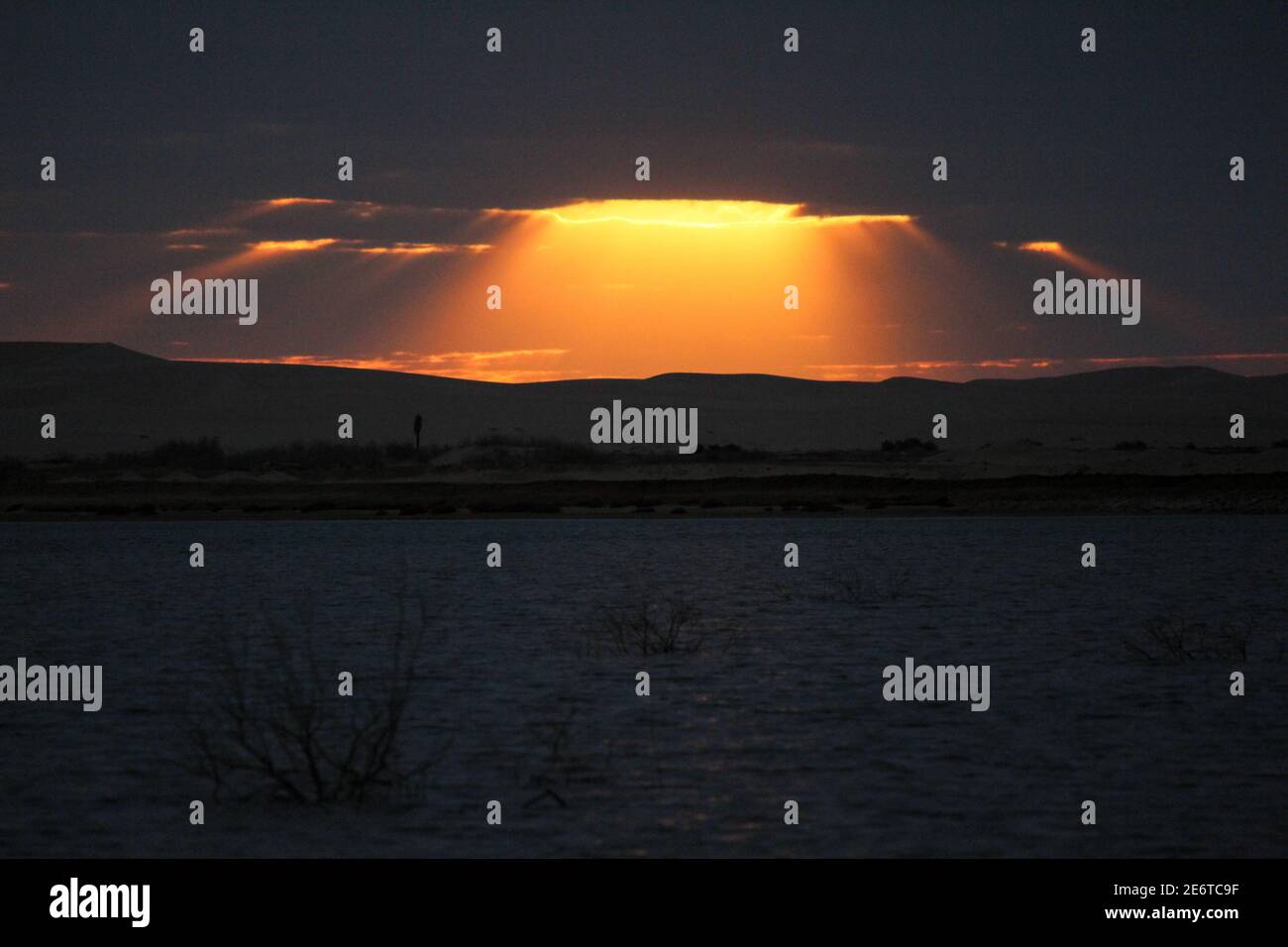 Beautiful sunset in the Sahara desert near Siwa, Egypt Stock Photo - Alamy