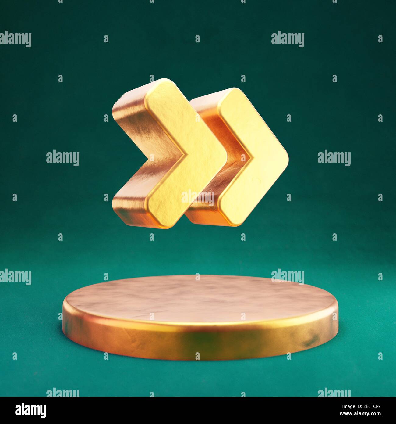 Angle Double Right icon. Fortuna Gold Angle Double Right symbol with ...
