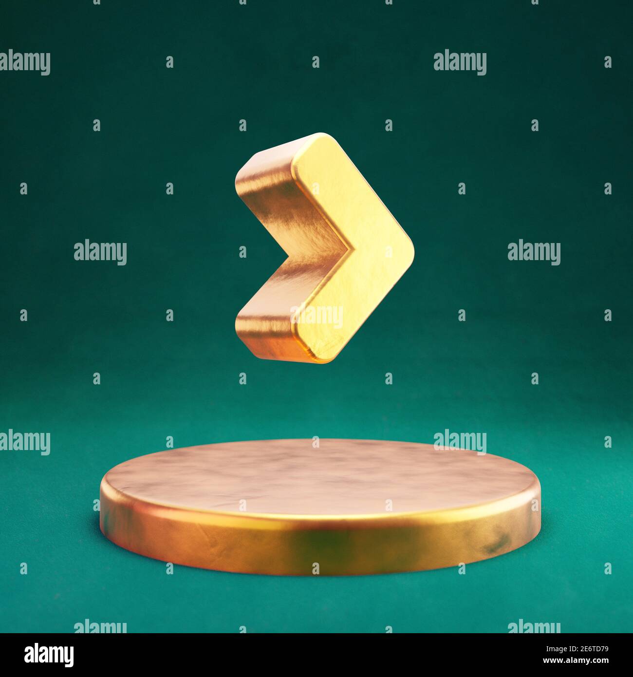 Angle Right icon. Fortuna Gold Angle Right symbol with Tidewater Green ...