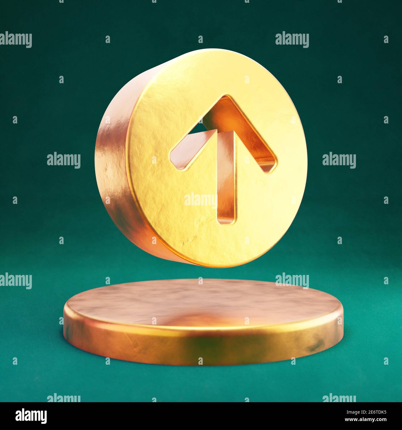 Arrow Circle Up icon. Fortuna Gold Arrow Circle Up symbol with ...