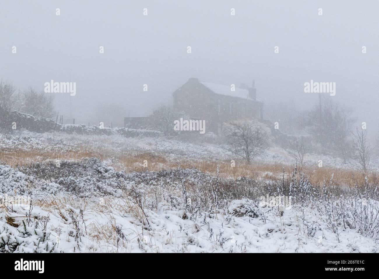 Snow covers the landscape, Yorkshire UK Stock Photo - Alamy