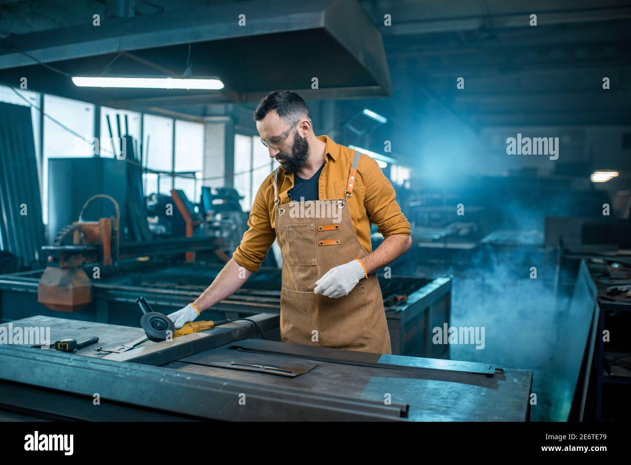 Professional metal worker grinding steel hi-res stock photography and ...