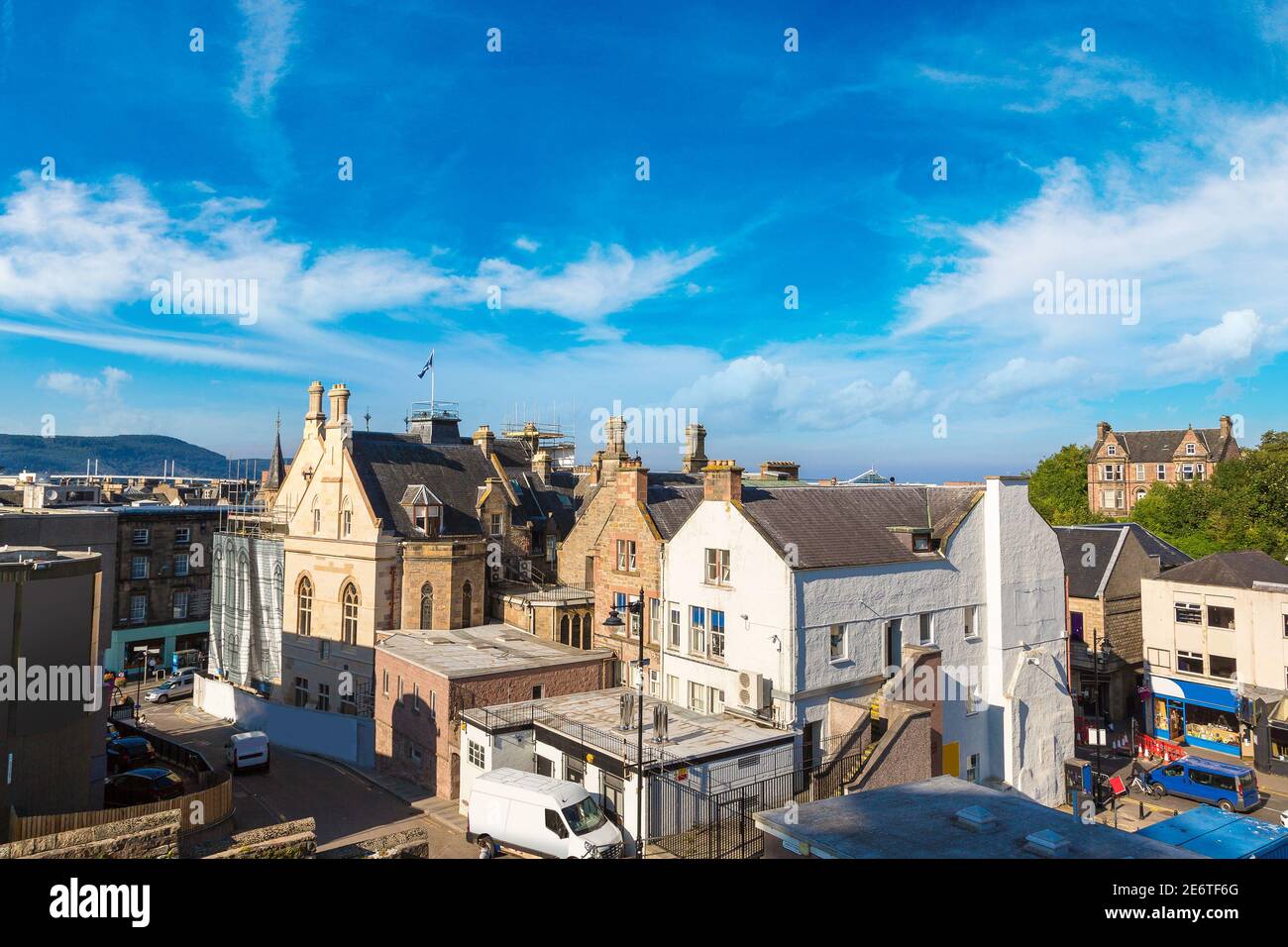 Cityscape of Inverness, Scotland in a beautiful summer day, United ...