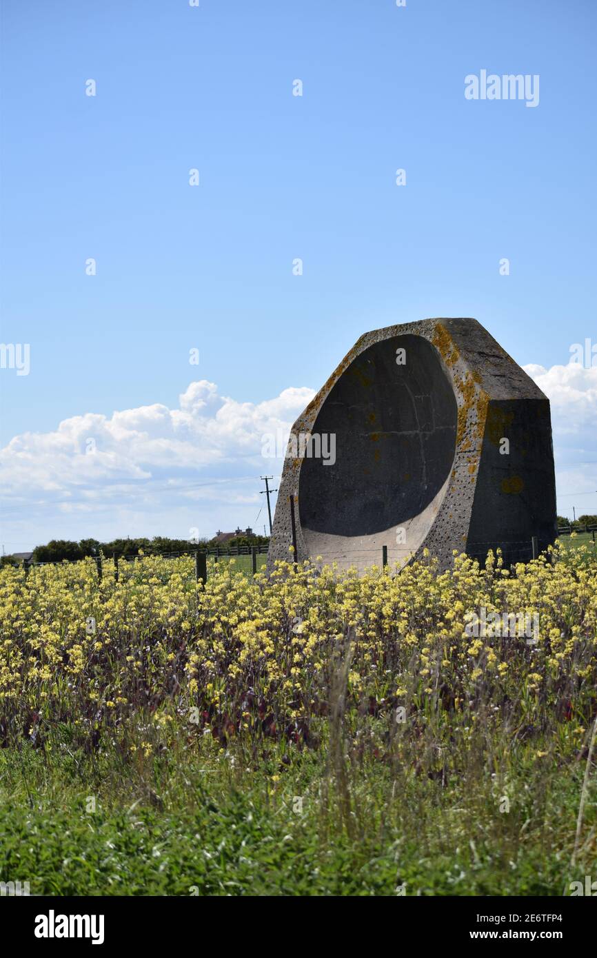 The Listening Dish in Kilnsea, used in the First World War to listen to ...