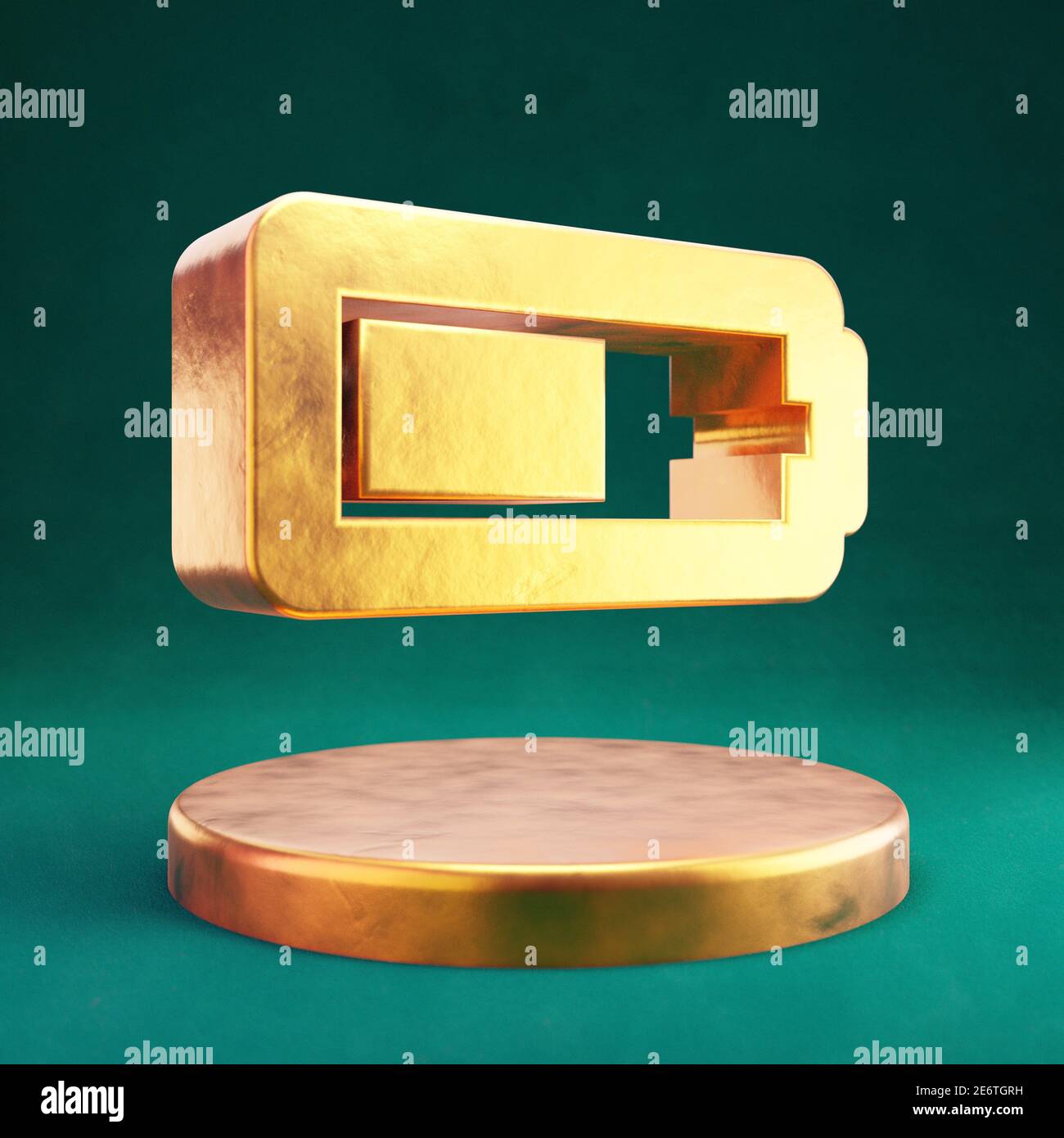 Half Battery icon. Fortuna Gold Half Battery symbol with Tidewater ...