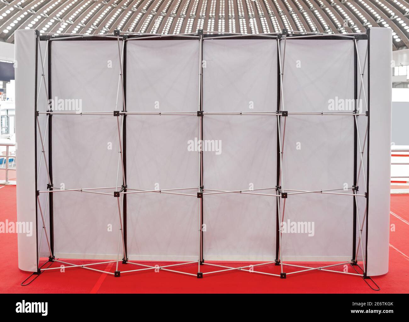 Pop Up Temporary Billboard Structure Stand in Expo Hall Stock Photo - Alamy