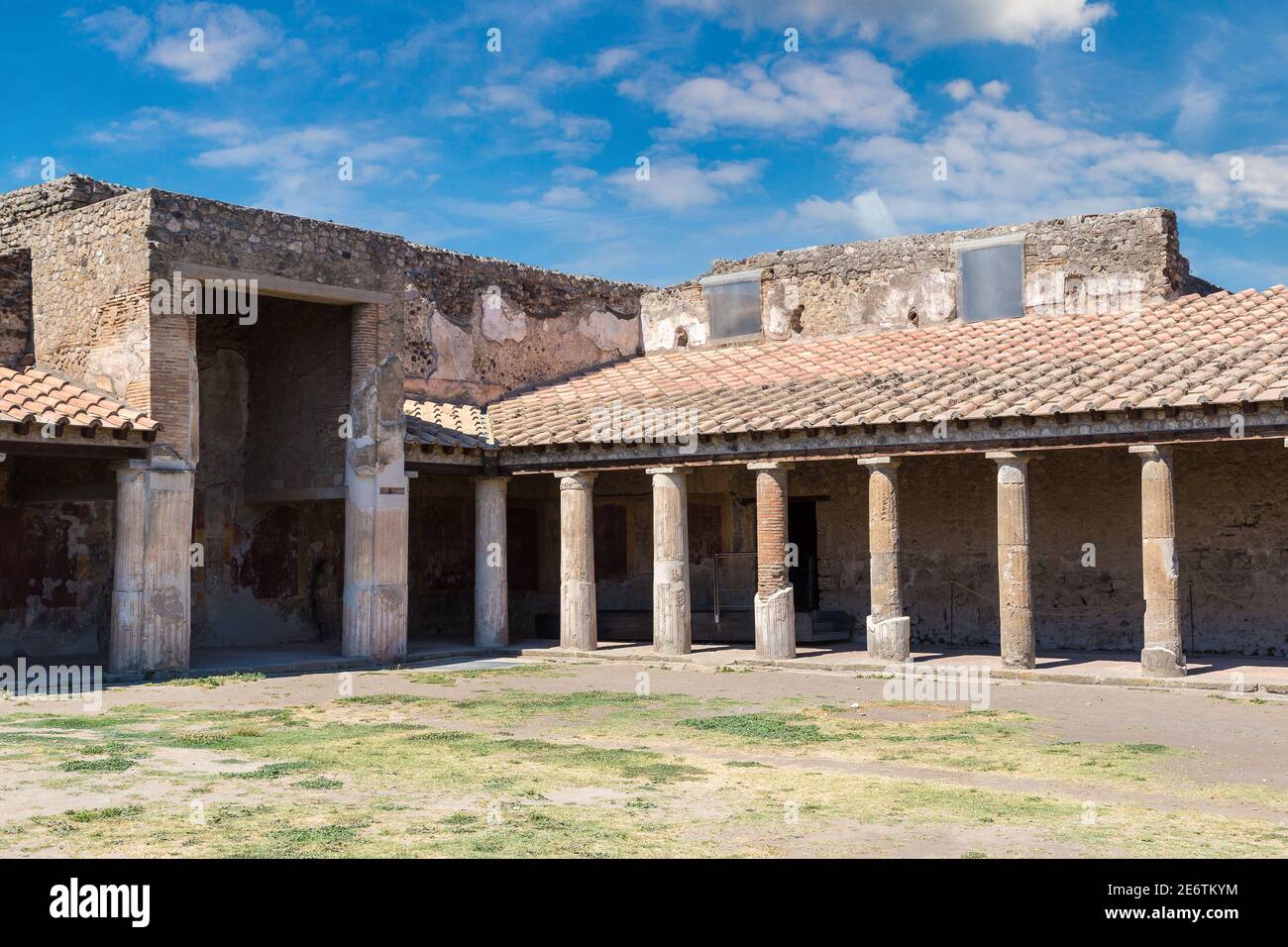 Pompeii city destroyed in 79BC by the eruption of volcano Vesuvius ...
