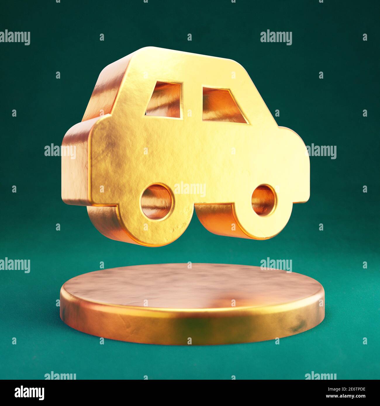 Car Side icon. Fortuna Gold Car Side symbol with Tidewater Green ...