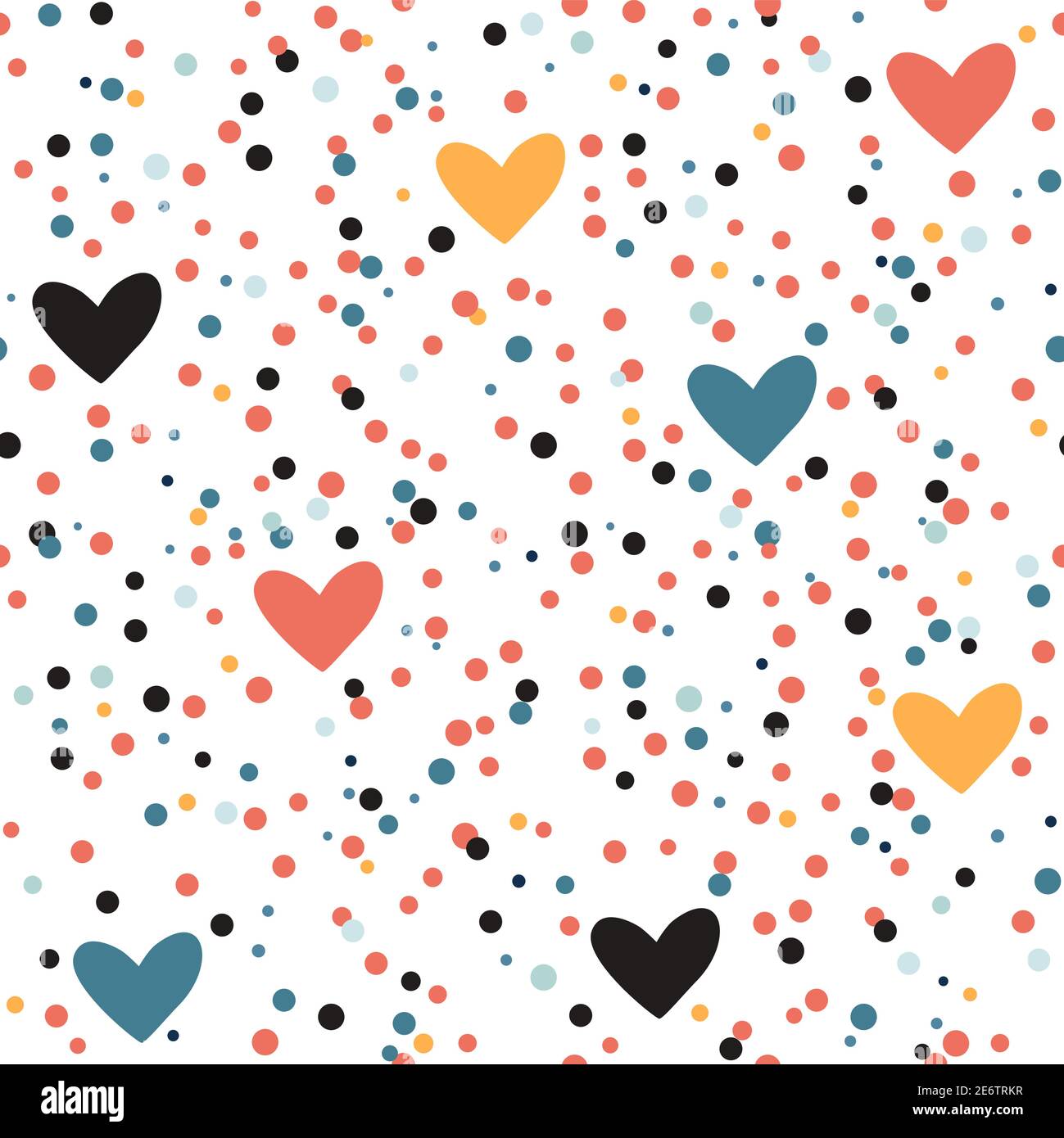 Seamless geometric pattern with hearts stock illustration. Abstract ...