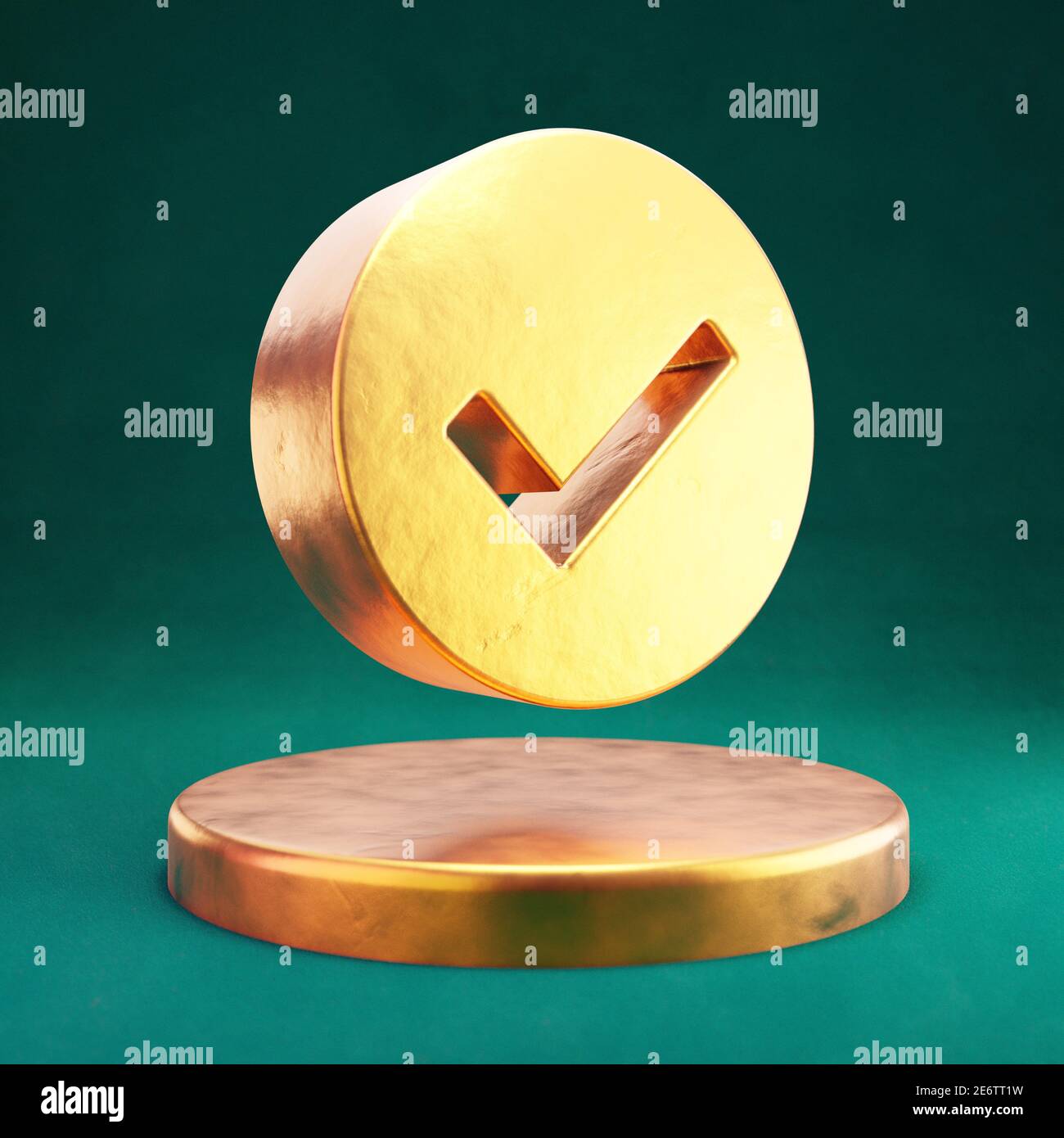 Check Circle icon. Fortuna Gold Check Circle symbol with Tidewater ...