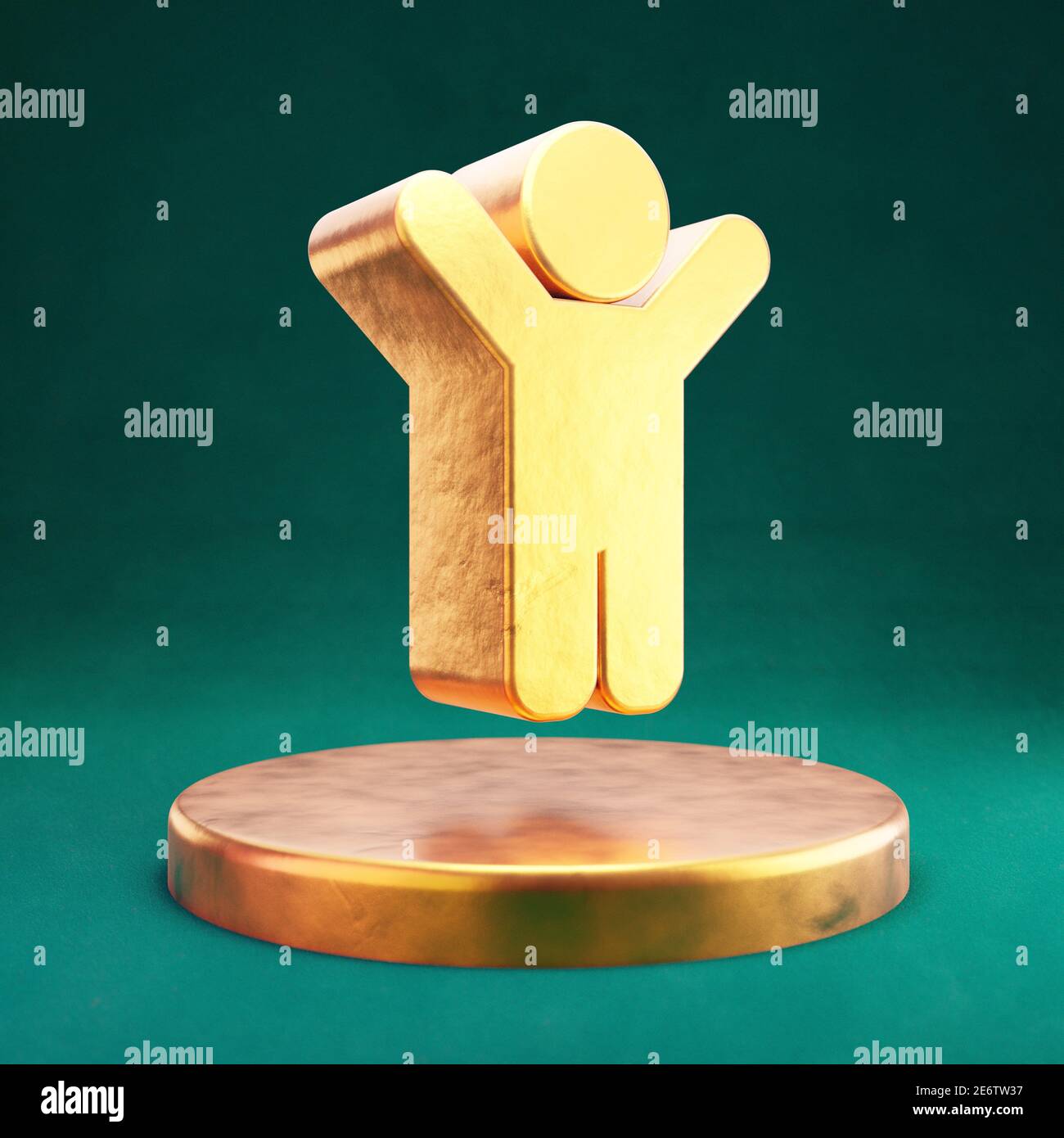 Child icon. Fortuna Gold Child symbol with Tidewater Green background ...