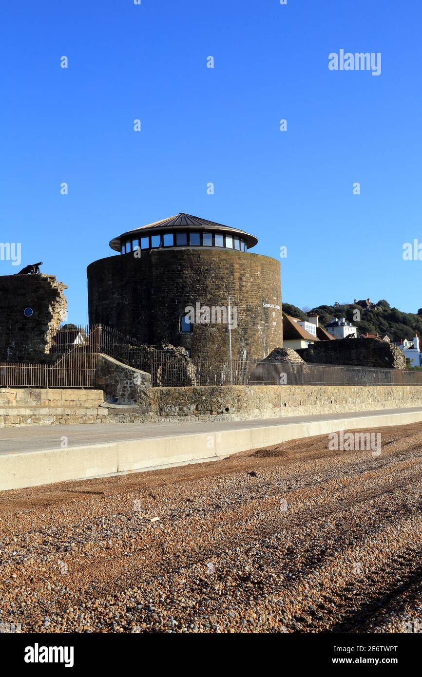 Sandgate Castle and Marine Walk from the beach, Sandgate, Folkestone ...
