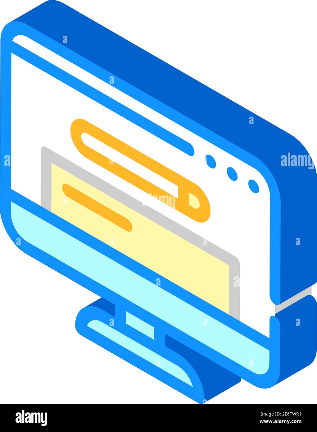 browser search operating system isometric icon vector illustration ...