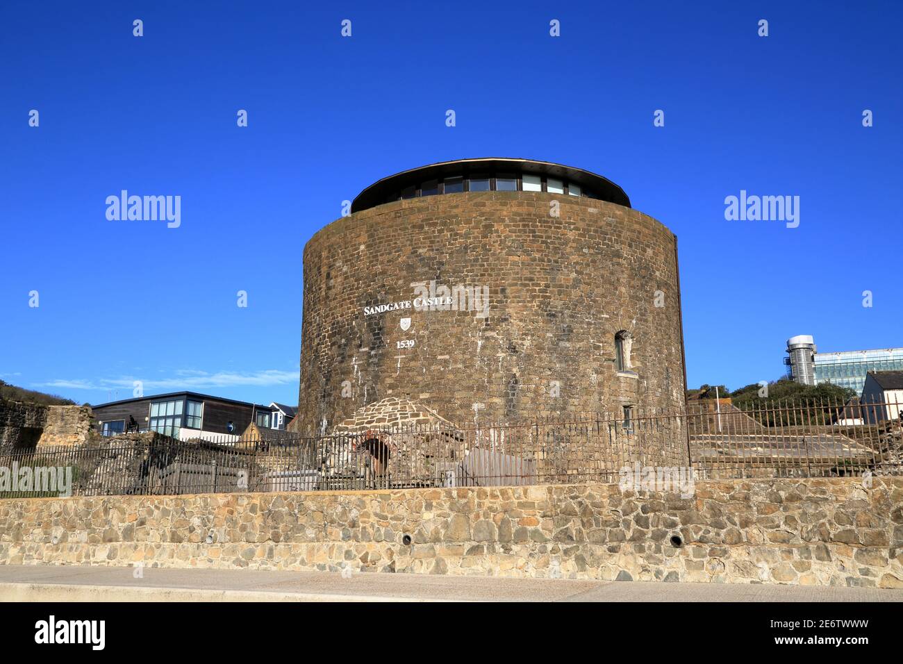 Sandgate Castle and Marine Walk from the beach, Sandgate, Folkestone ...
