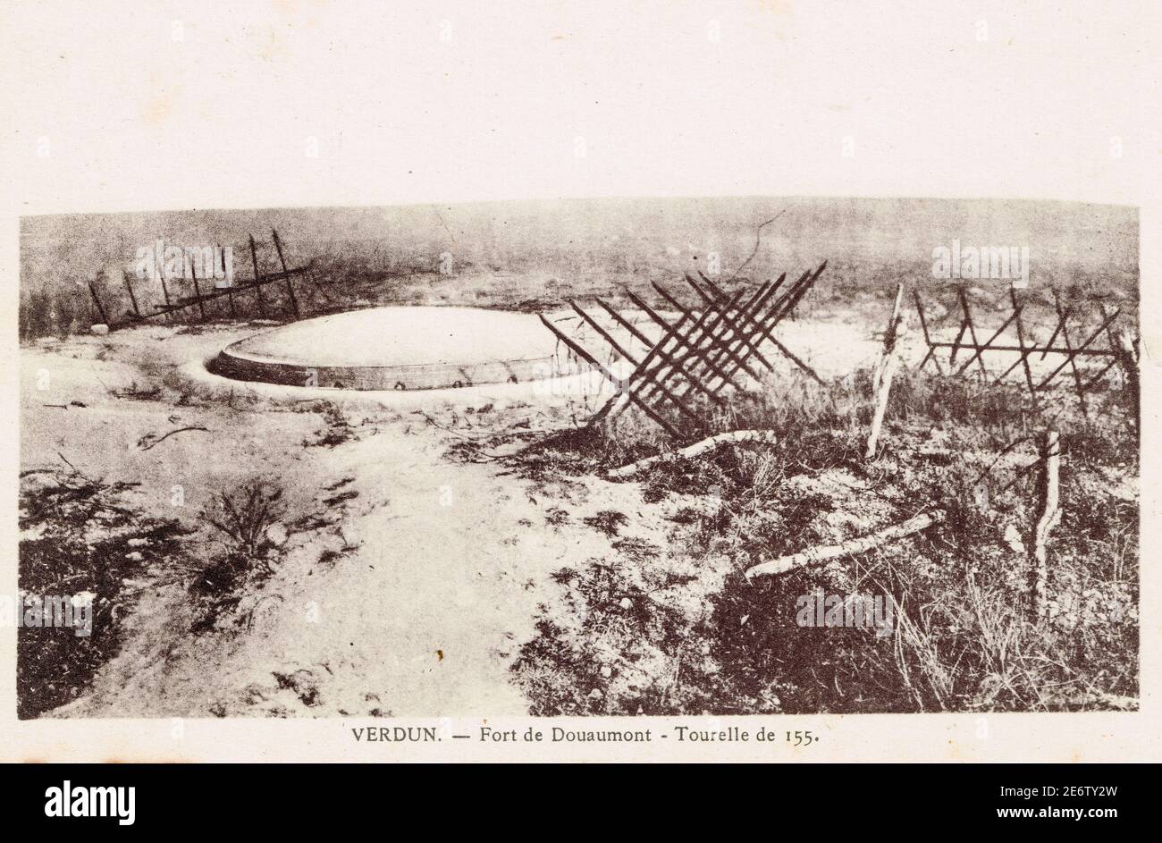 Vintage postcard of a 155mm gun turret at Douaumont Fort,France, early ...