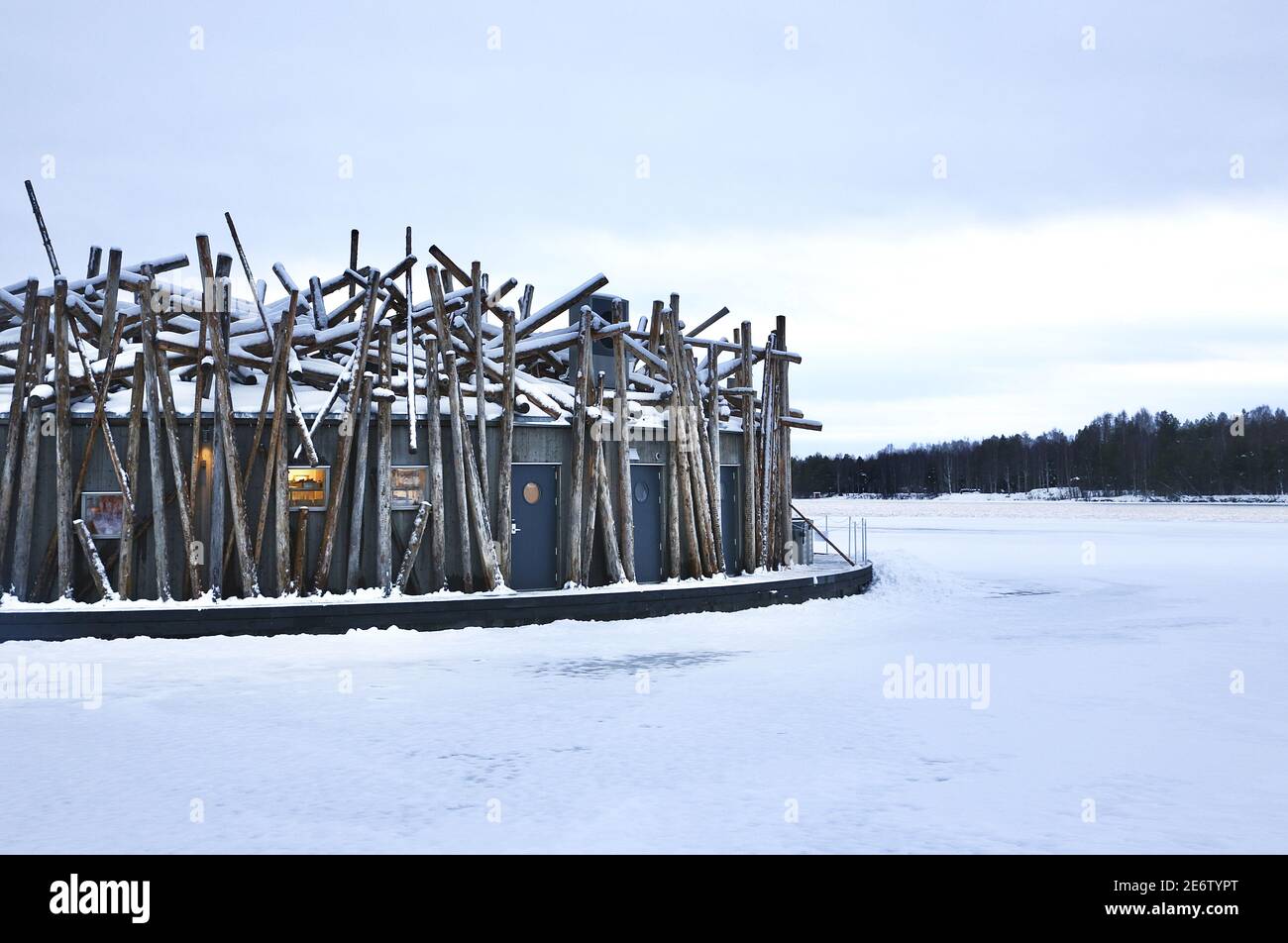 Sweden, Lapland, Norrbotten County, Harads, Arctic bath hotel and its ...