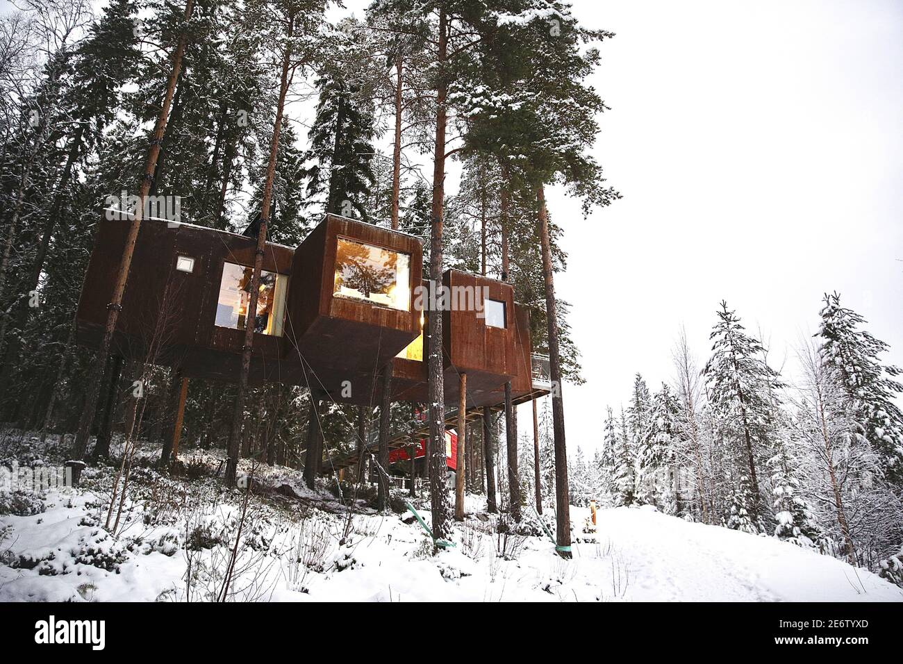 Sweden, Lapland, Norrbotten County, Harads, The Cabin, one of the ...