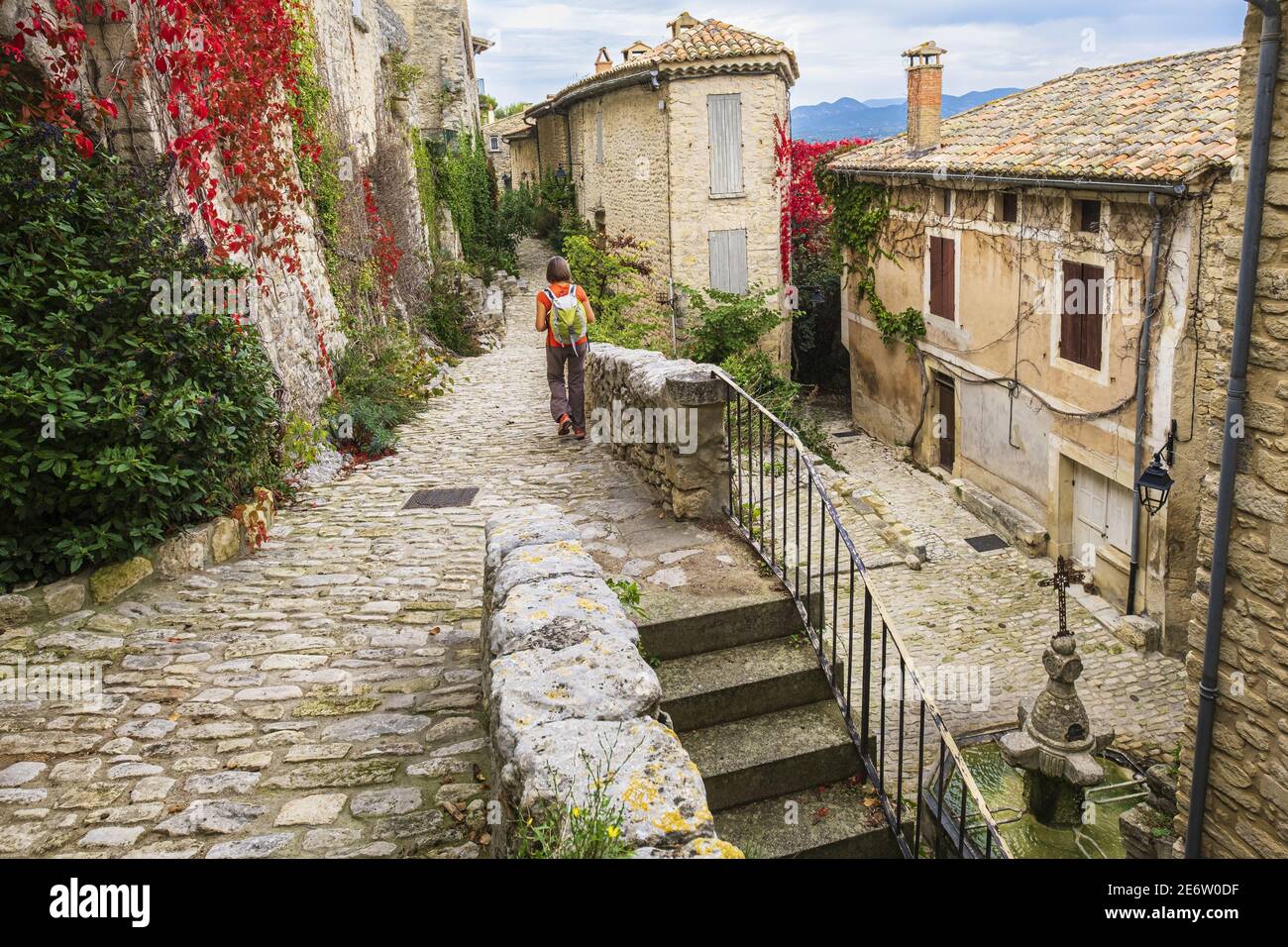 France, Vaucluse, medieval village of Crestet Stock Photo - Alamy