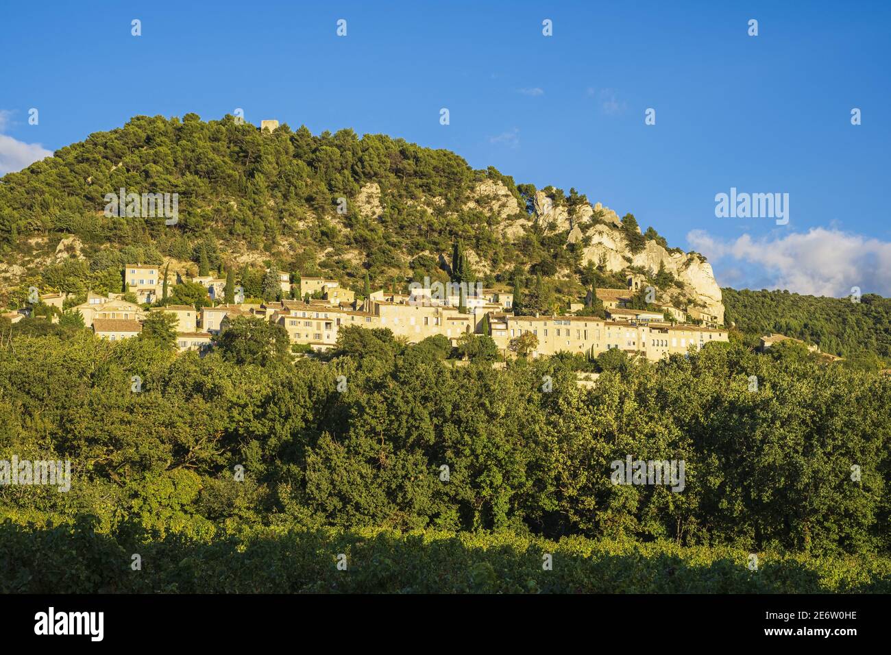 France, Vaucluse, the medieval village of Seguret, labelled Les Plus ...