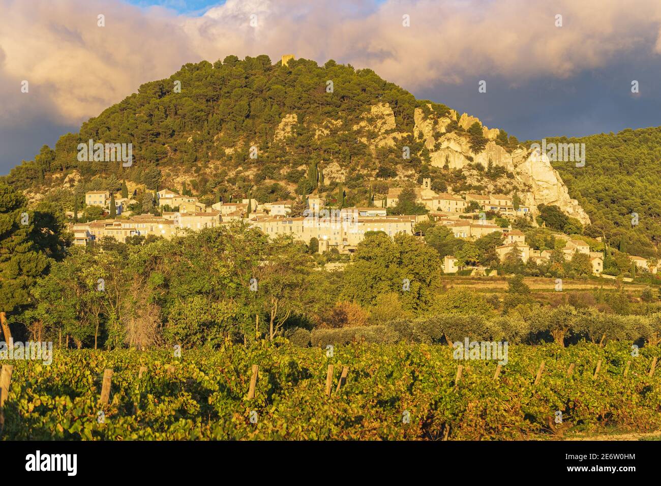 France, Vaucluse, the medieval village of Seguret, labelled Les Plus ...